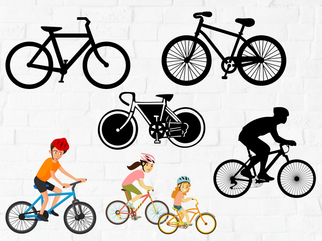 Bicycle Svg ,bike Svg, Bicycle Silhouette, Mountain Bike Svg Bundle ...
