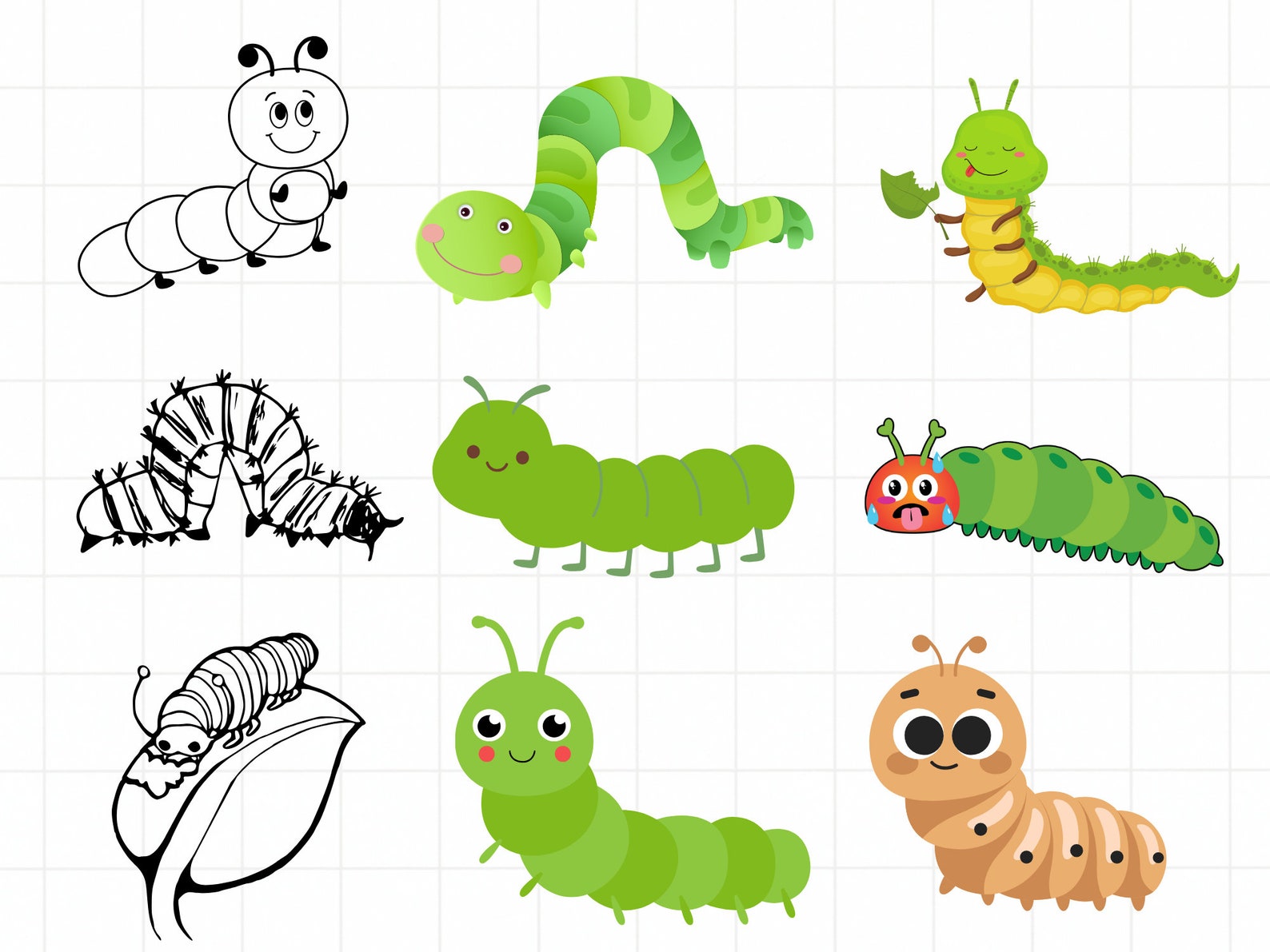 Caterpillar Svg Caterpillar Cricut Svg Caterpillar Svg Bundle ...