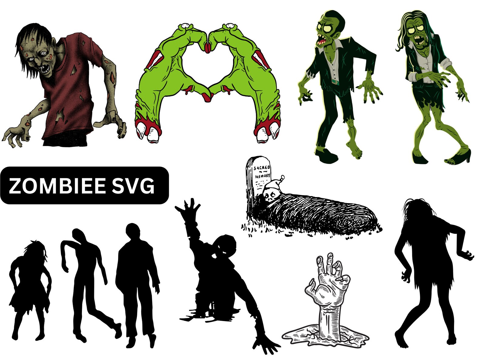 Zombie SVG, Cute Zombie Svg, Boy Zombie SVG, Zombie SVG Files, Zombie ...