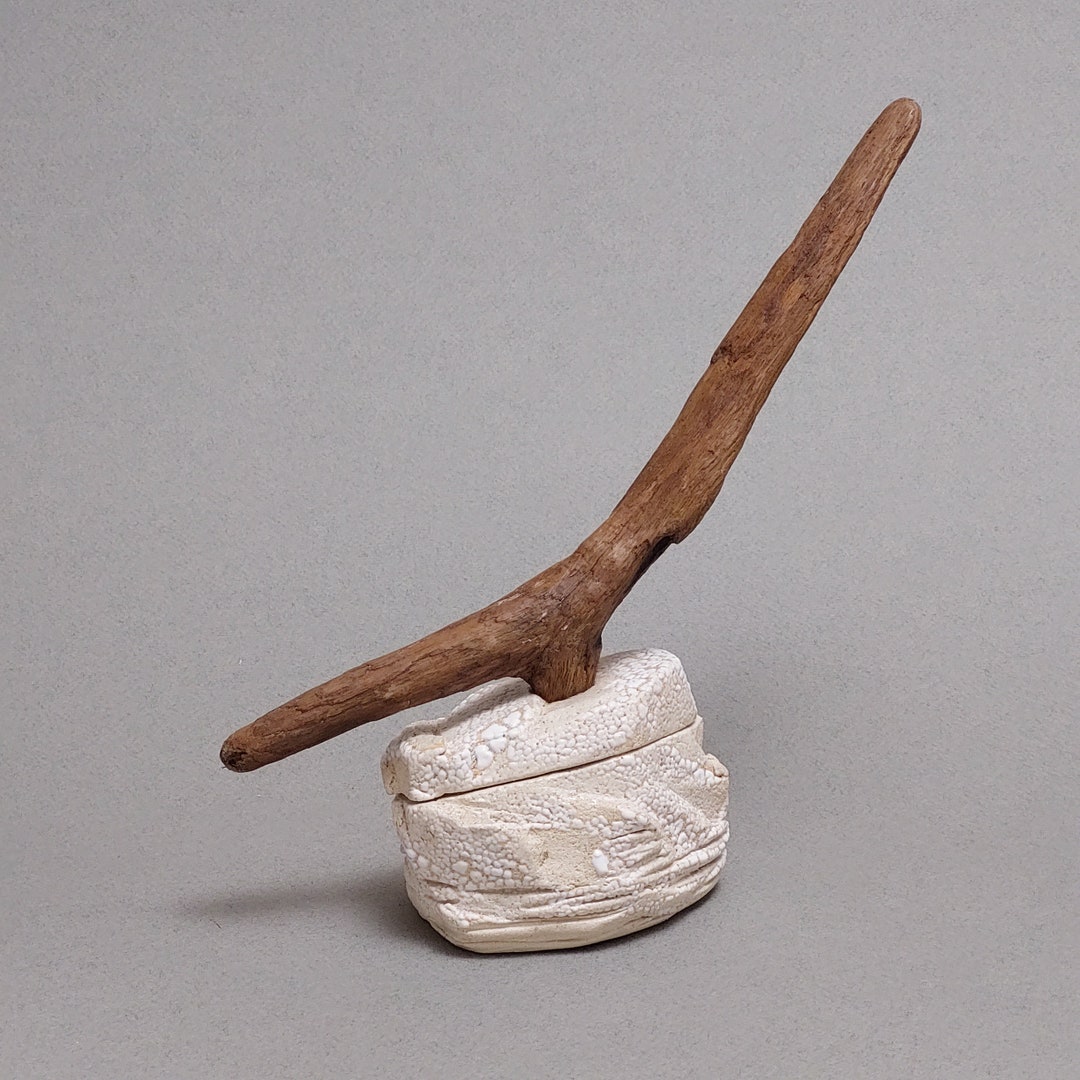 Kurinuki Box Ceramic Stoneware Wood Gift Idea Design Sculpture Unique ...