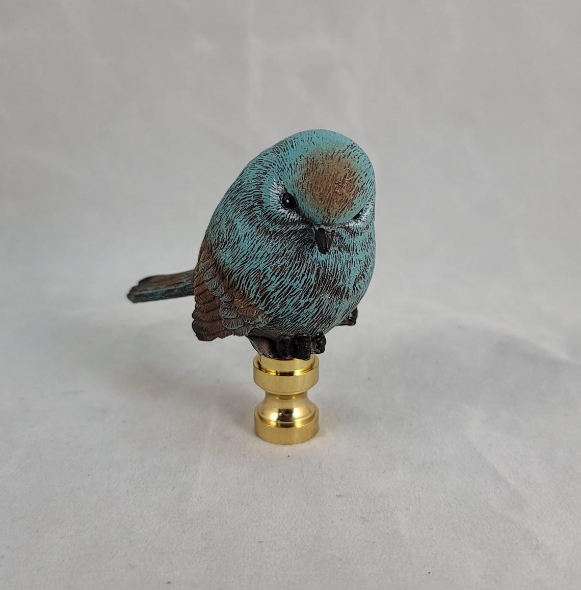 Cute Blue Teal Bird Electric Lighting Lamp Shade Finial new - Etsy