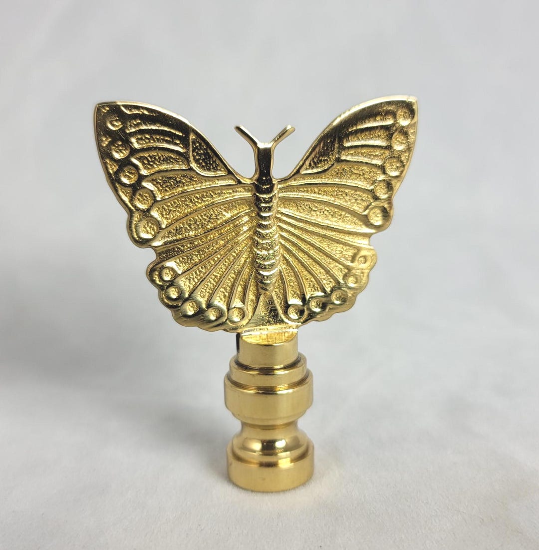 Brass Butterfly Electric Lighting Lamp Shade Finial (new) - Etsy