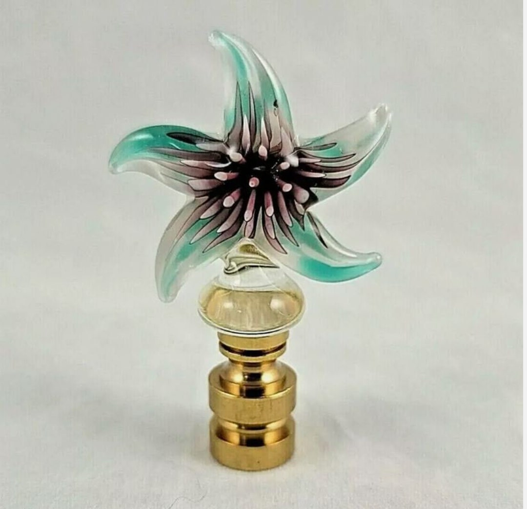 Art Glass Starfish Electric Lighting Lamp Shade Finial (NEW - Etsy