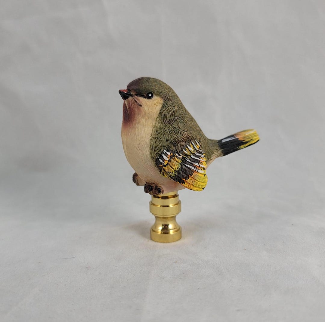 Cute Chickadee Bird Electric Lighting Lamp Shade Finial new - Etsy