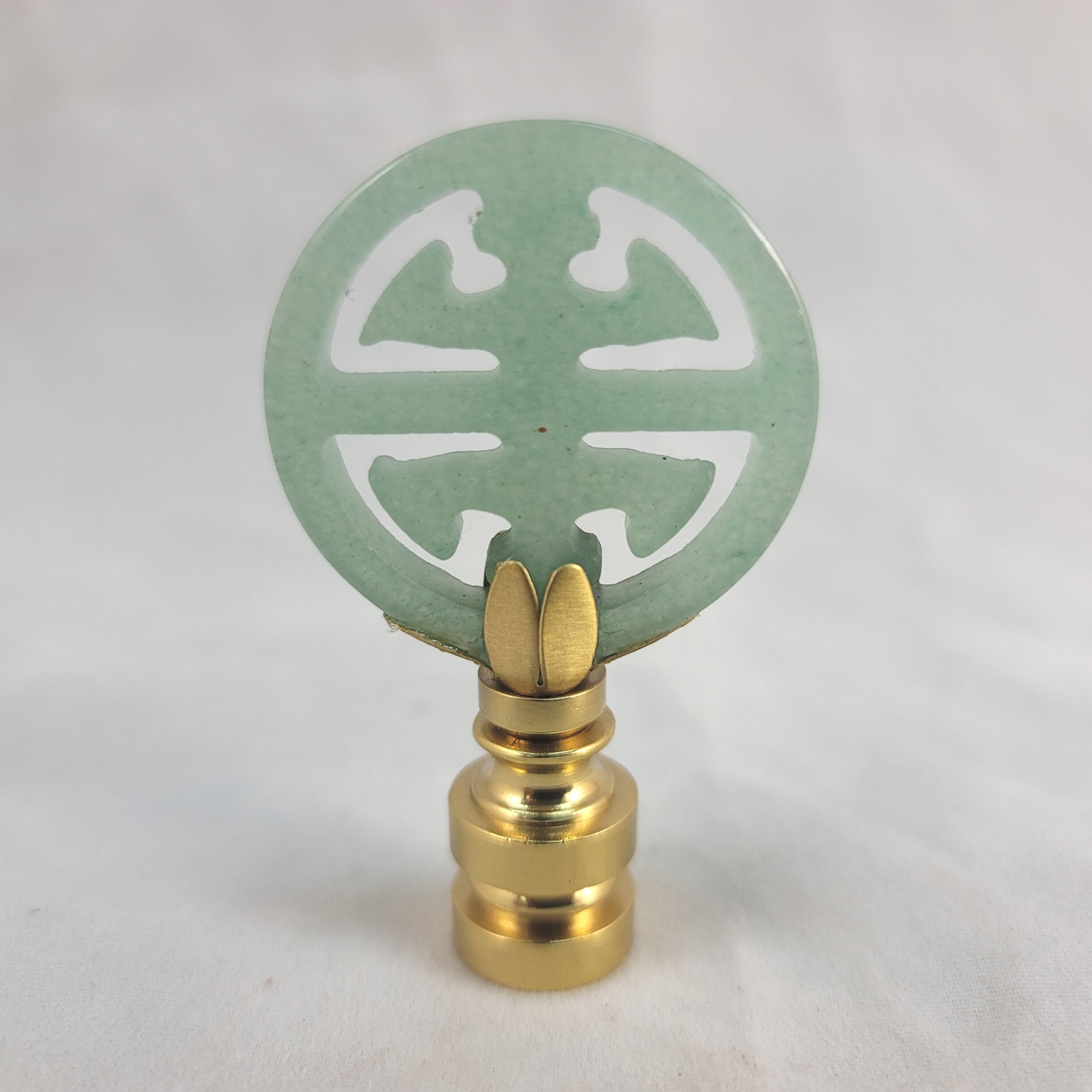 Genuine Aventurine Jade Electric Lighting Lamp Shade Finial (NEW) - Etsy