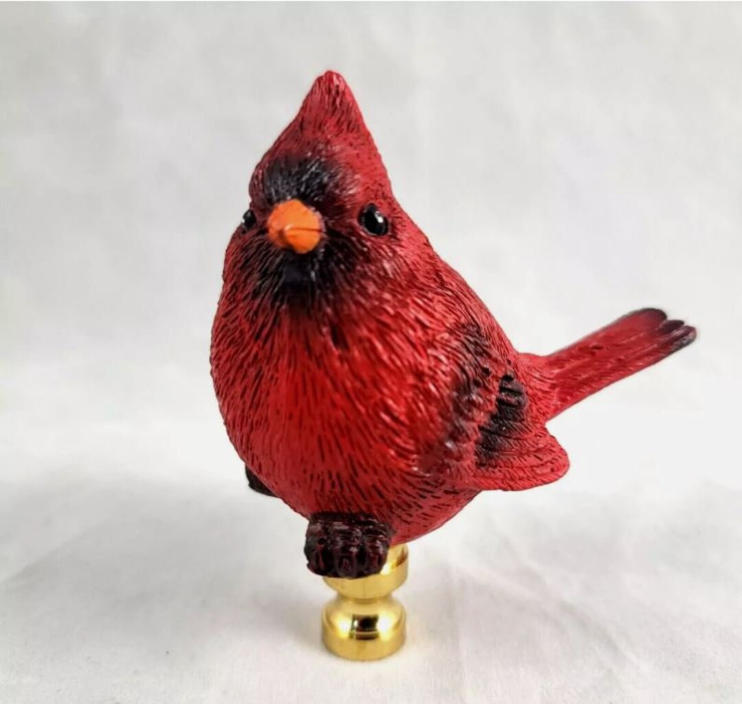 Red Cardinal Bird Electric Lighting Lamp Shade Finial (NEW)(B) - Etsy