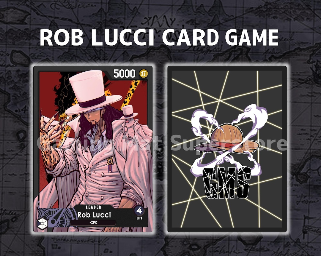 OP OP07 Rob Lucci Black Leader Metal Card Anime Design - Etsy