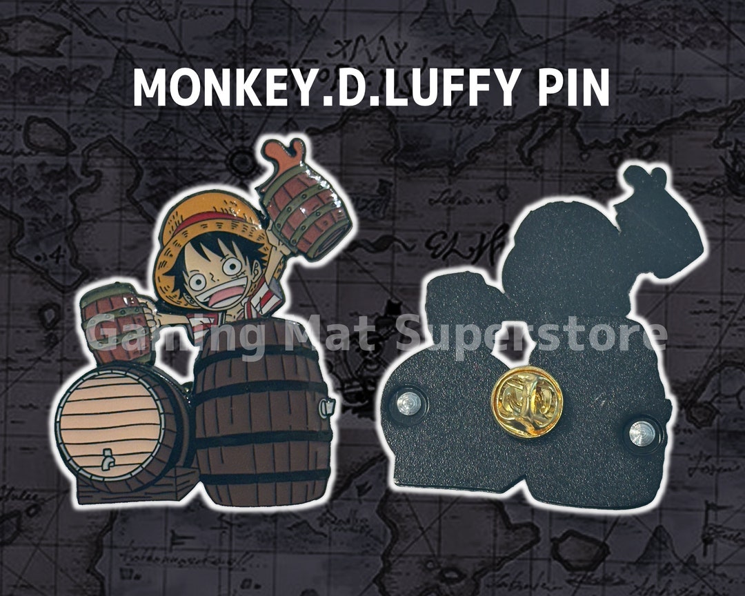 One Piece Enamel Luffy Barrel Pirate Movable Pin - Etsy