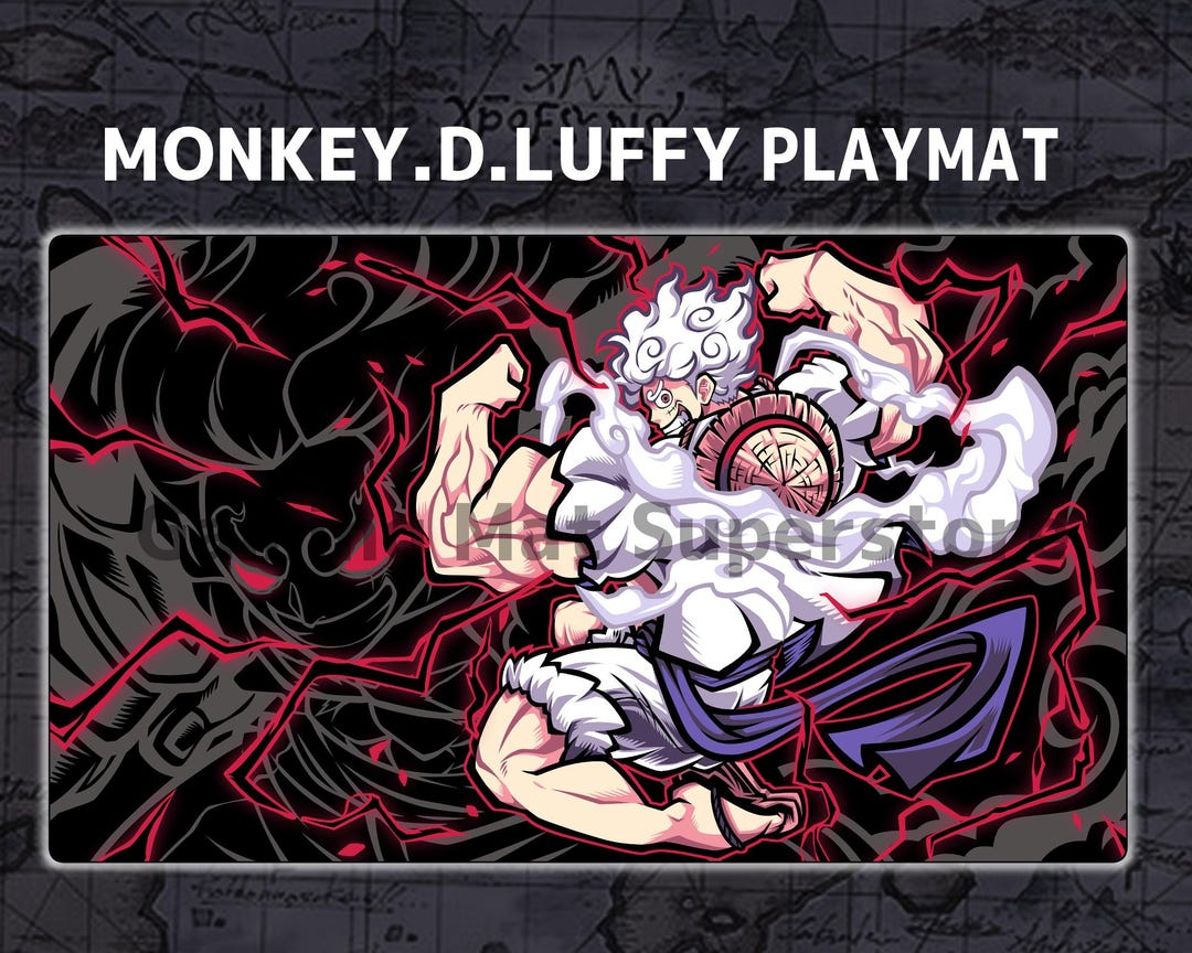 OP Playmat Luffy Black Mat Zones Stitched Edges Anime Design - Etsy