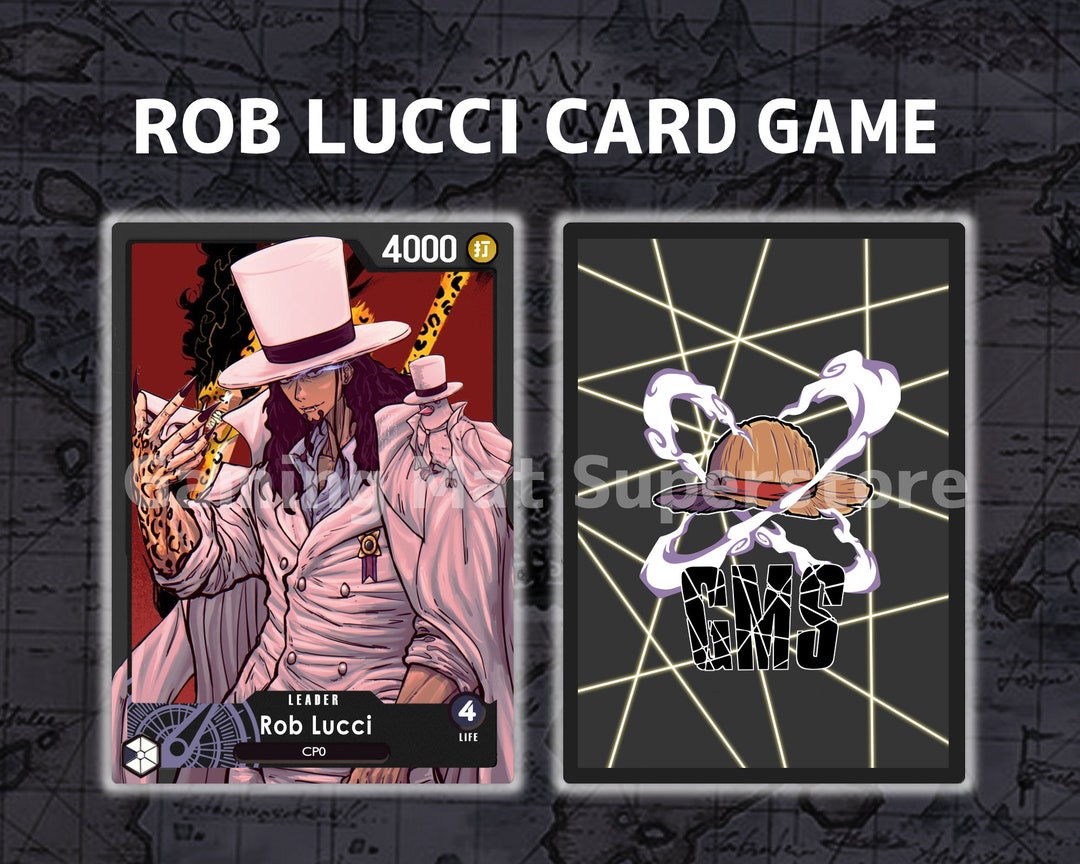 OP OP07 Lucci Black Leader Metal Card Anime Design - Etsy
