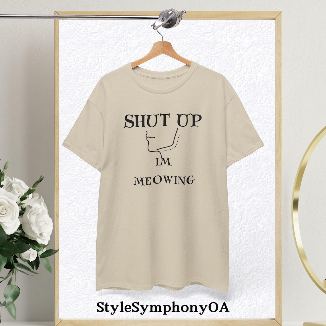 Jawline Meme T-shirt, Shut up I'm Mewing Graphic Tee, Hilarious ...