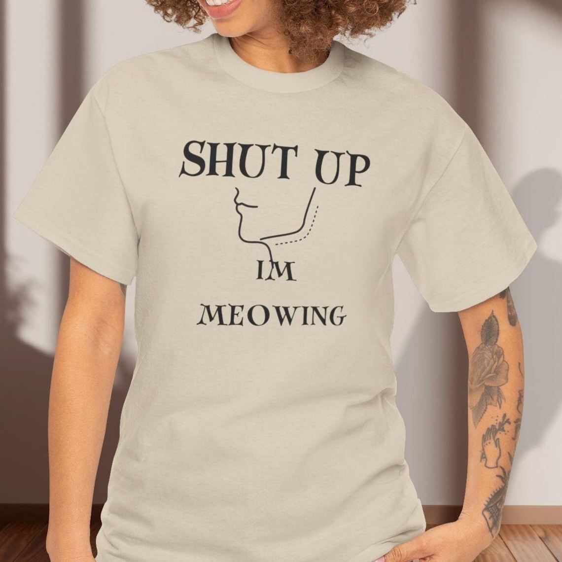Jawline Meme T-shirt, Shut up I'm Mewing Graphic Tee, Hilarious ...