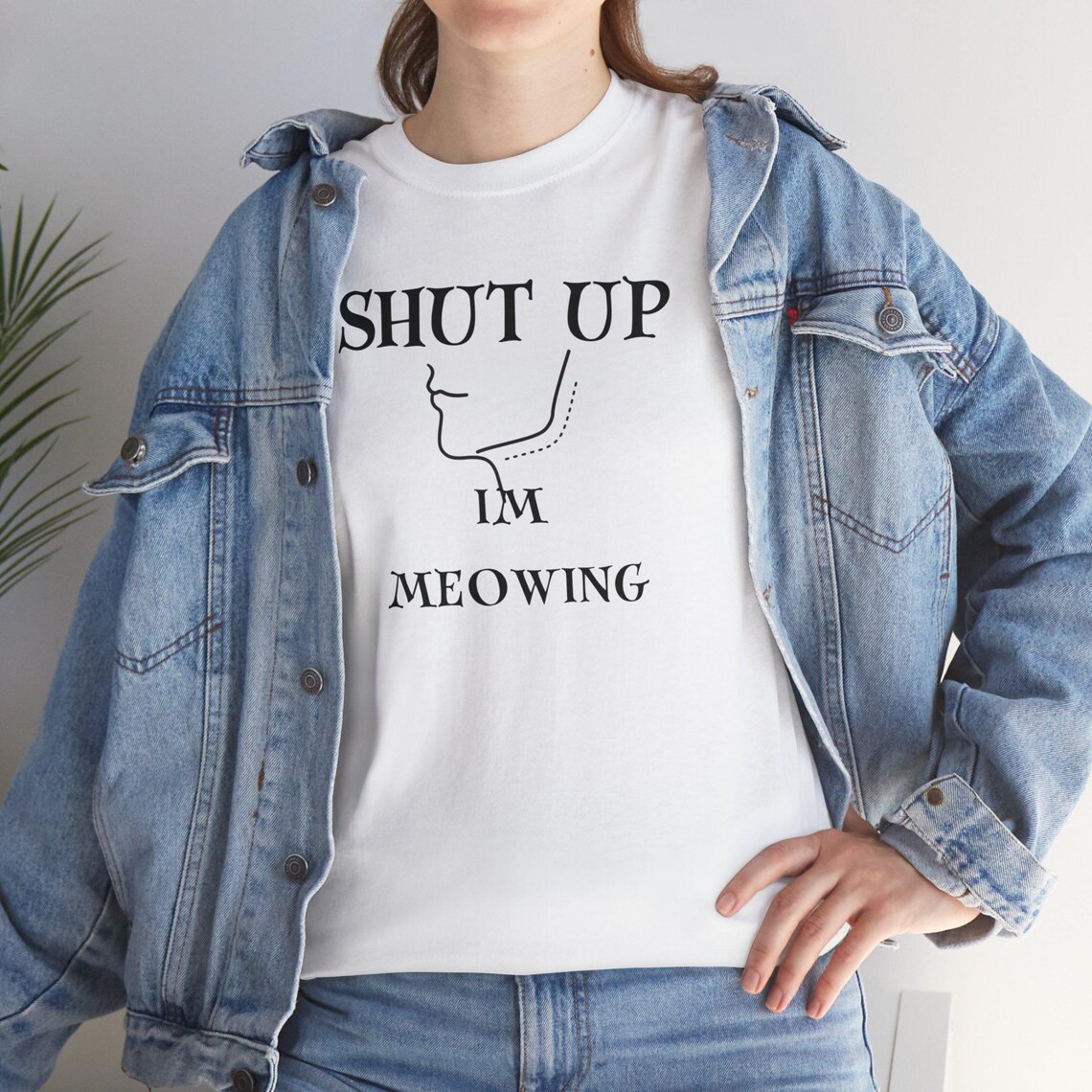 Jawline Meme T-shirt, Shut up I'm Mewing Graphic Tee, Hilarious ...