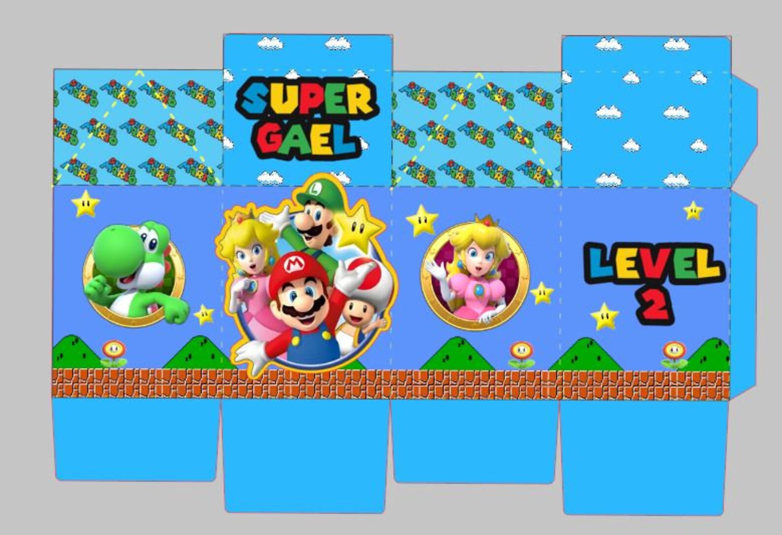 Mario Candy Box | Favor Boxes | Mario Birthday Party With Your Own Name ...