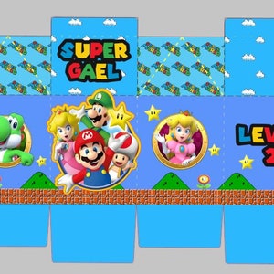 Mario Candy Box | Favor Boxes | Mario Birthday Party With Your Own Name ...