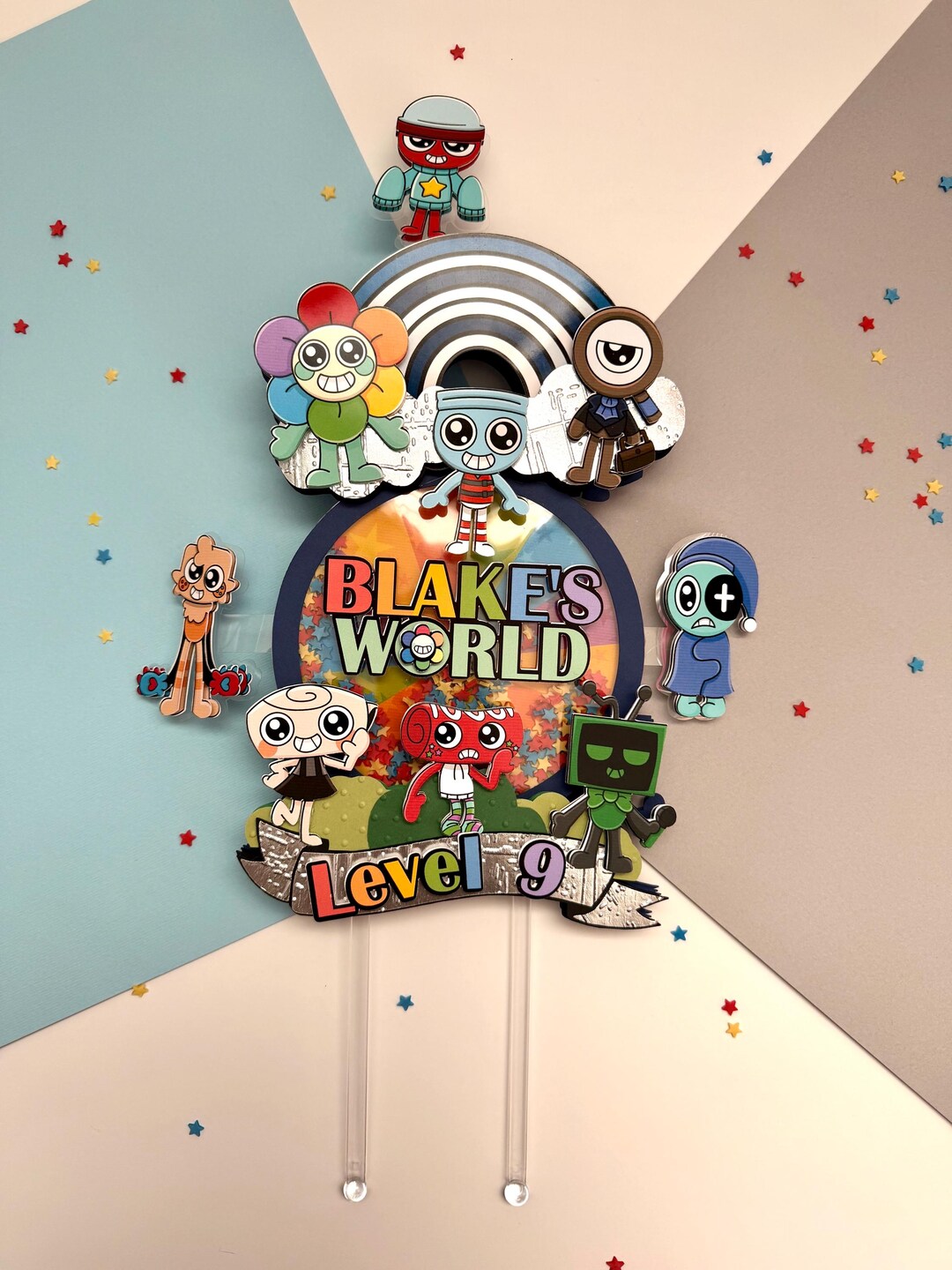 Personalized Dandy’s World Cake Topper | Shaker & Light-up Cake Topper ...