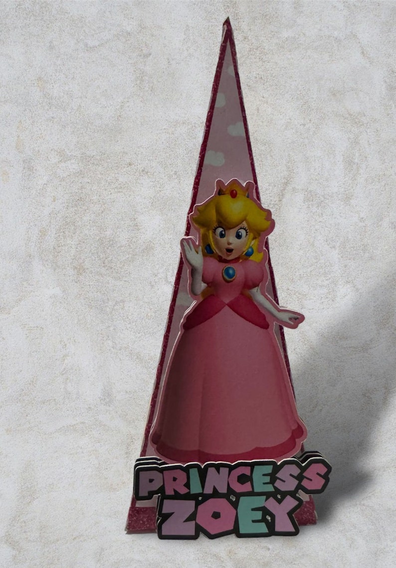 Princess Peach Candy Box | Pyramid Box | Favor Pyramid Boxes | Princess ...
