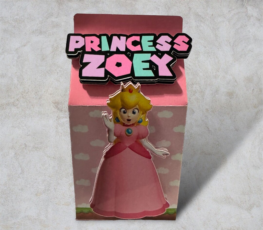 Princess Peach Candy Box | Favor Boxes | Mario Birthday Party With Your ...