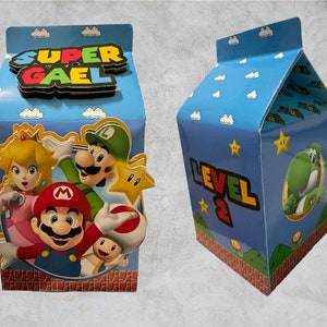 Mario Candy Box | Favor Boxes | Mario Birthday Party With Your Own Name ...