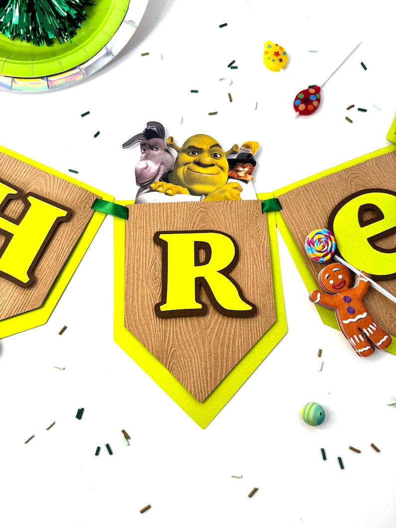 Shrek Birthday Banner Personalized – Party Decoration for Kids - Etsy
