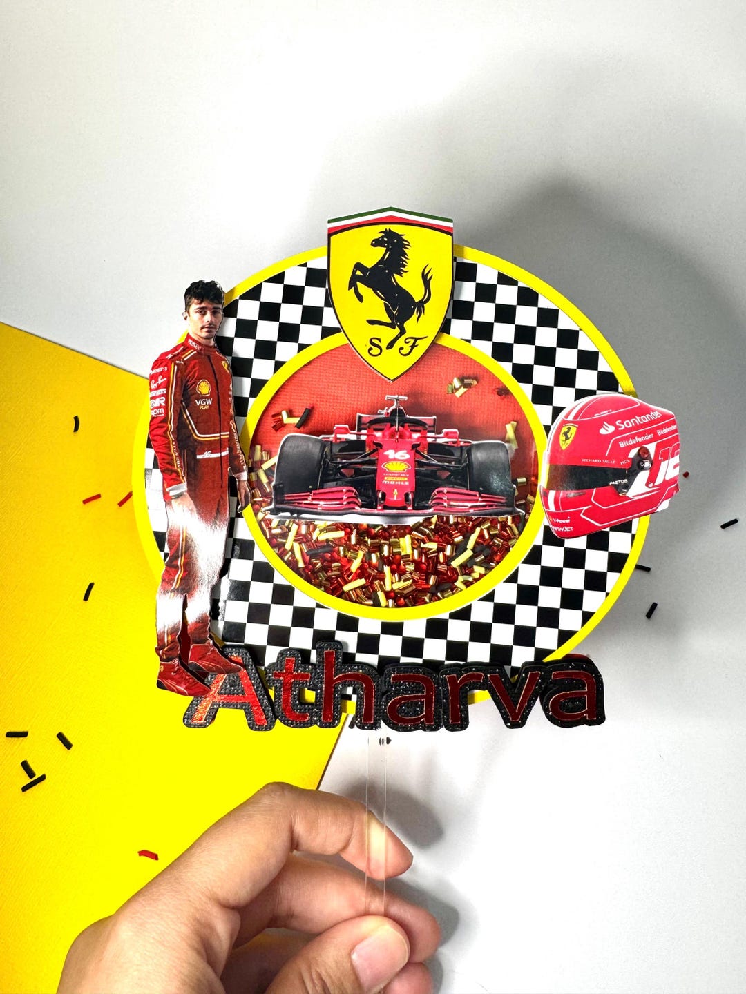 Ferrari F1 Shaker Cake Topper – Charles Leclerc Custom Birthday ...