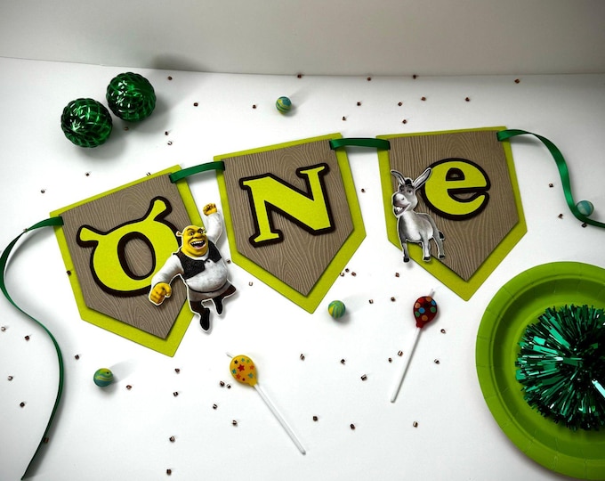 Shrek Birthday Banner Personalized – Party Decoration for Kids - Etsy