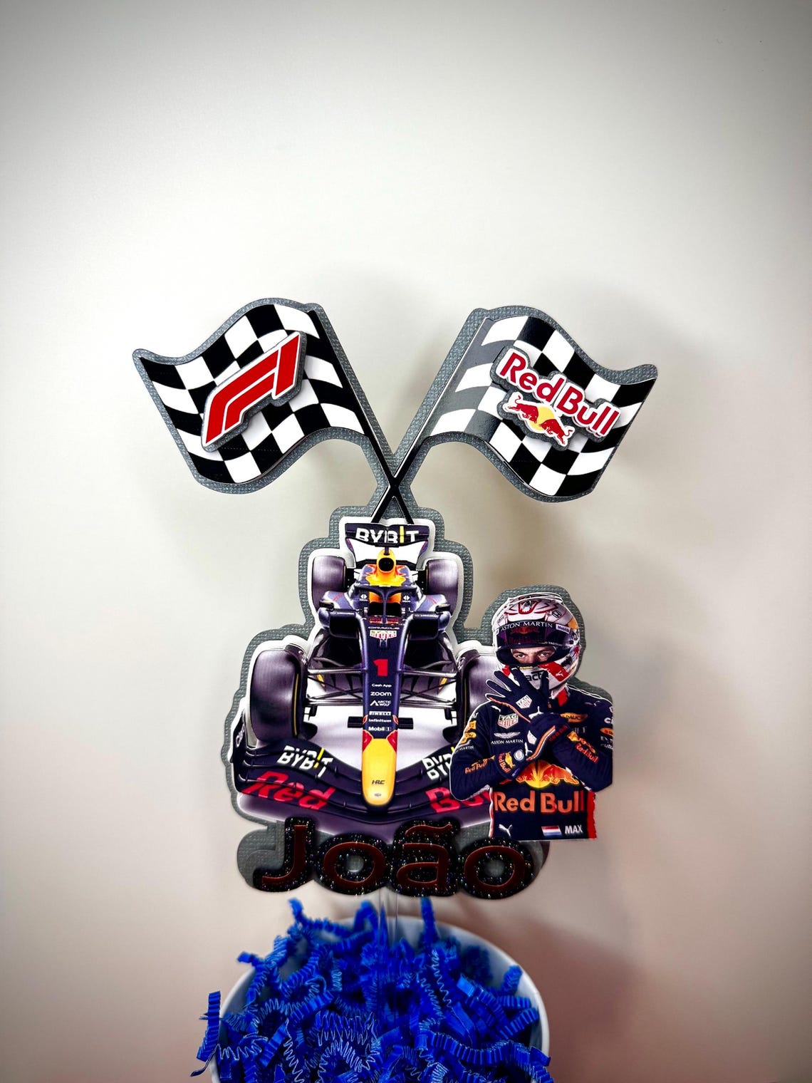 3D Max Verstappen Cake Topper | Personalized Formula 1 Birthday Cake ...