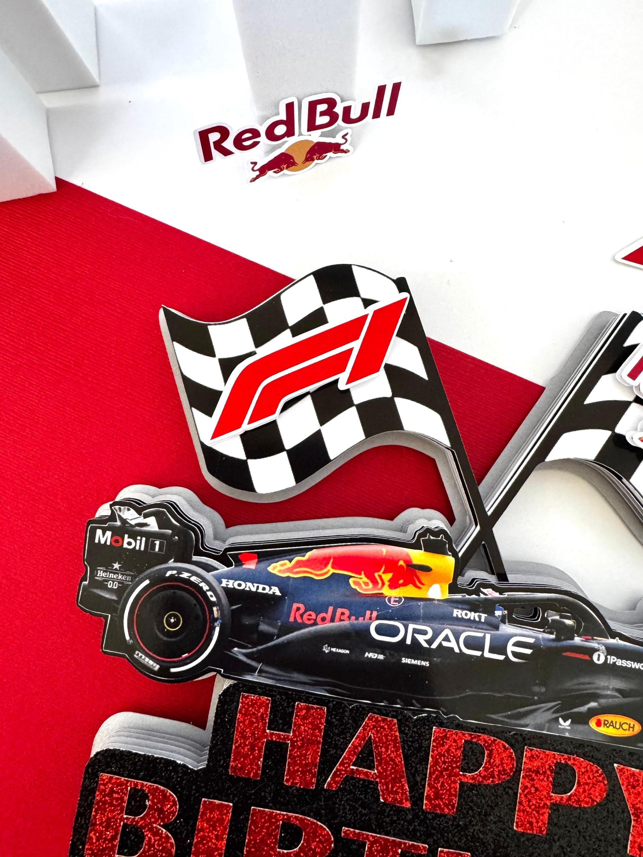 3D Red Bull Cake Topper | Personalized Formula 1 Birthday Cake Decor ...