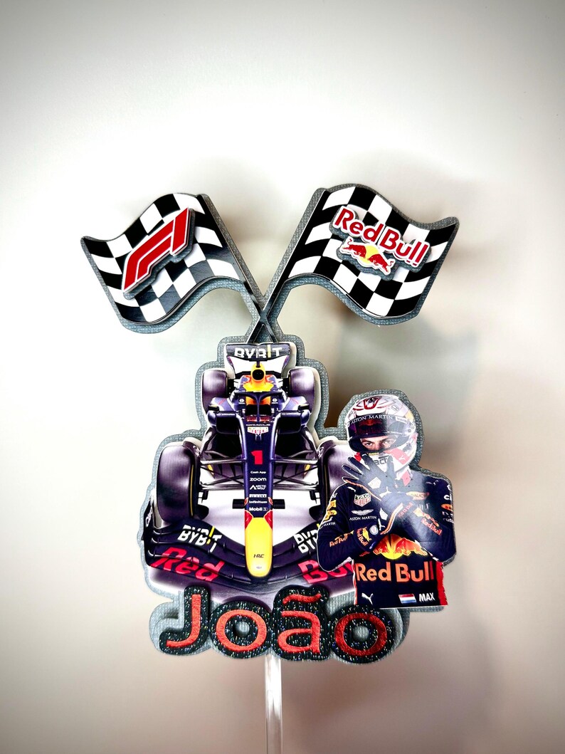 3D Max Verstappen Cake Topper | Personalized Formula 1 Birthday Cake ...