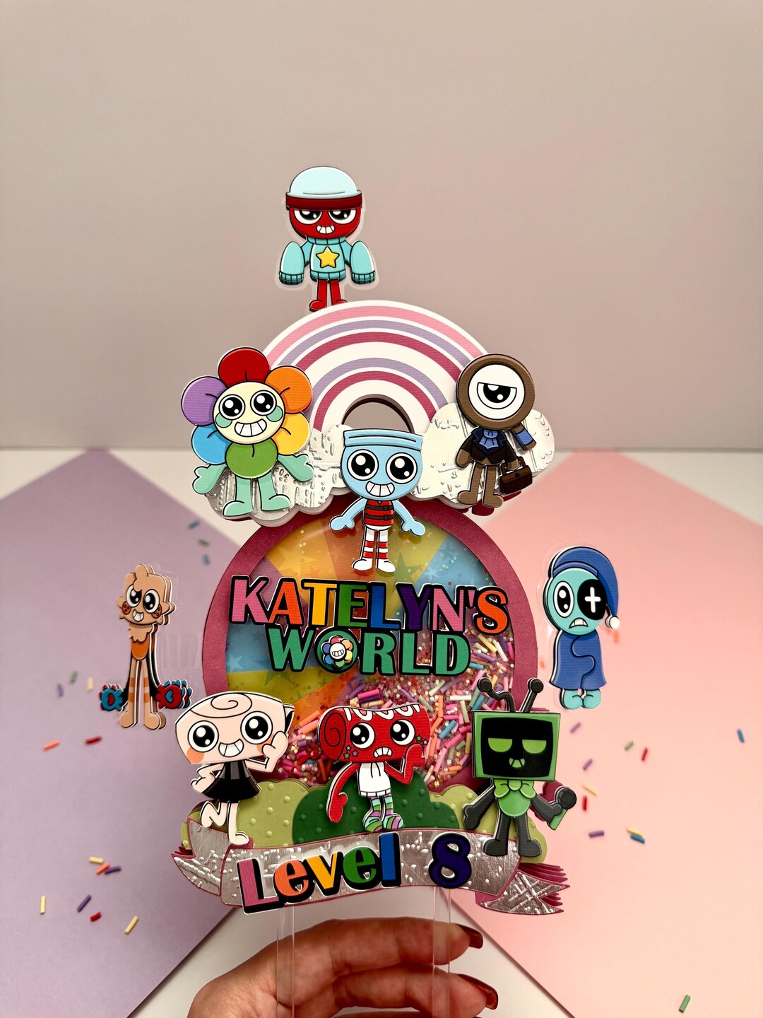 Personalized Girls Dandy’s World Cake Topper | Shaker & Light-up Cake ...