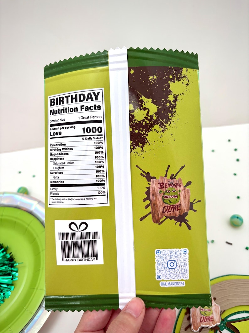 Shrek Chip Bags | Shrek Party Favors | Shrek Birthday Party Decoration ...