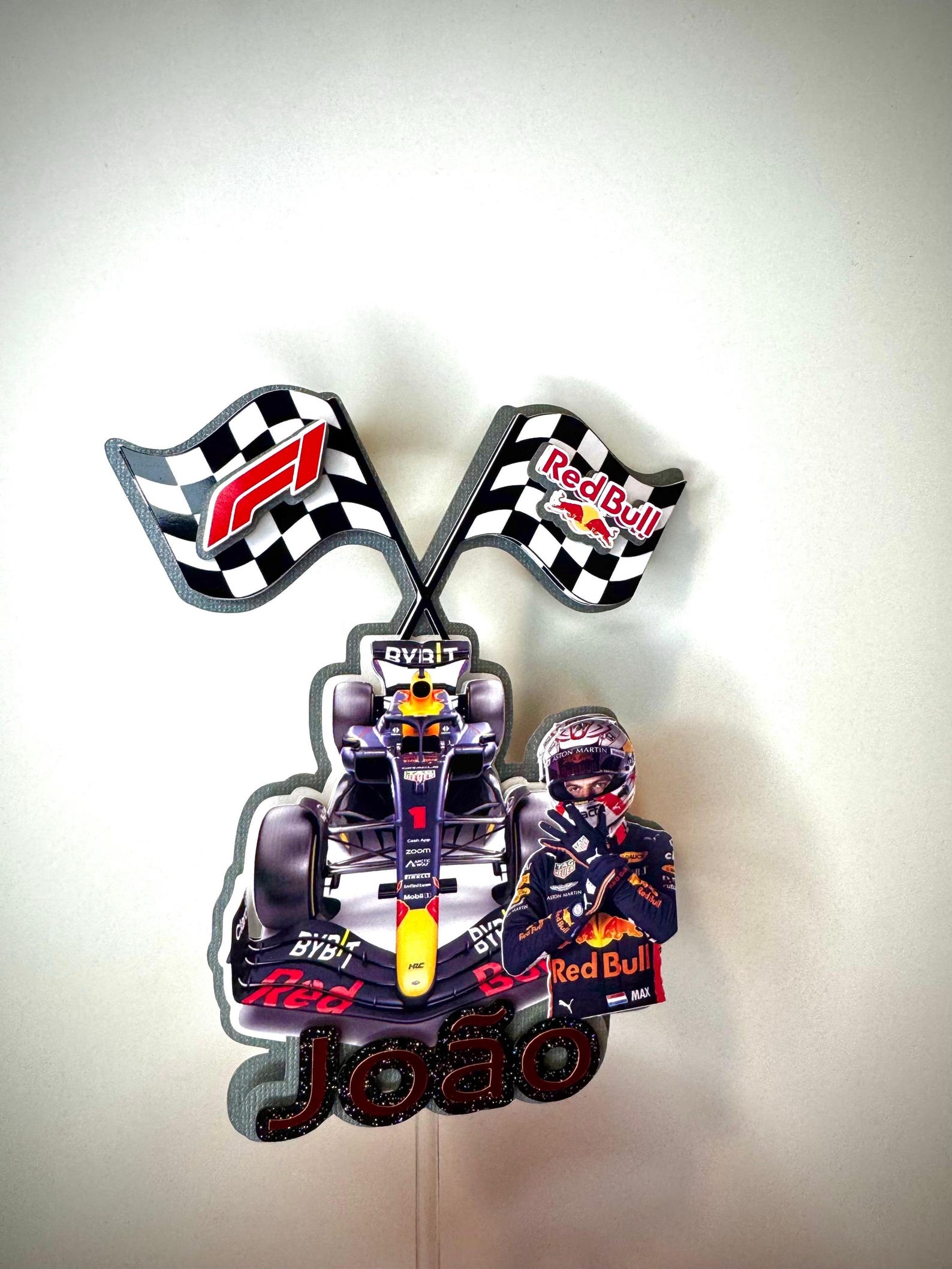 3D Max Verstappen Cake Topper | Personalized Formula 1 Birthday Cake ...