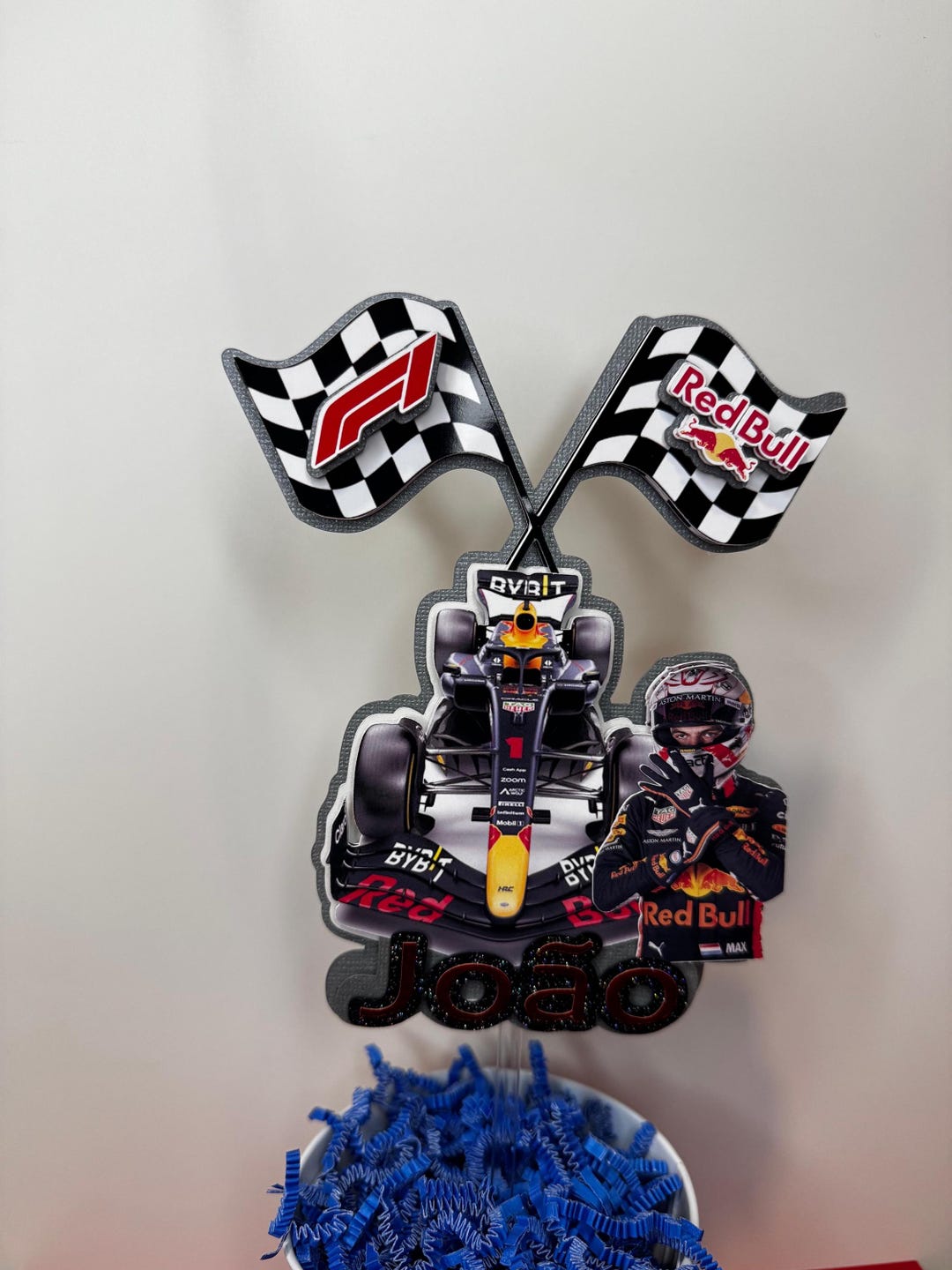 3D Max Verstappen Cake Topper | Personalized Formula 1 Birthday Cake ...
