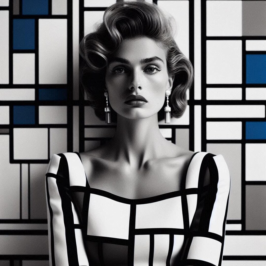 Painting mondrian Portrait Xi Photography Wall Decoration Visual Art on ...
