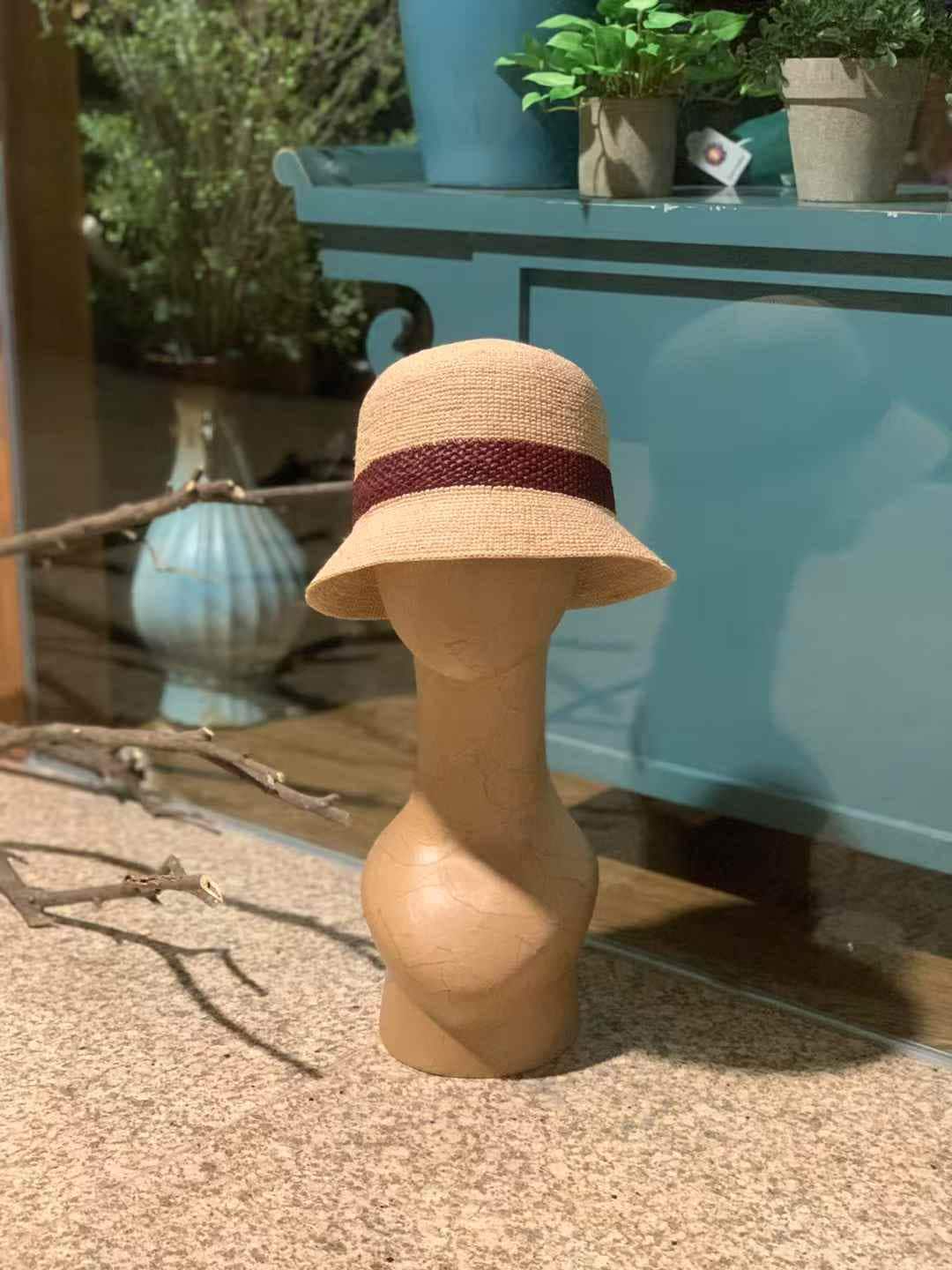 Japanese Style Short Brim Women's Straw HATS in Real Raffia, Crochet ...