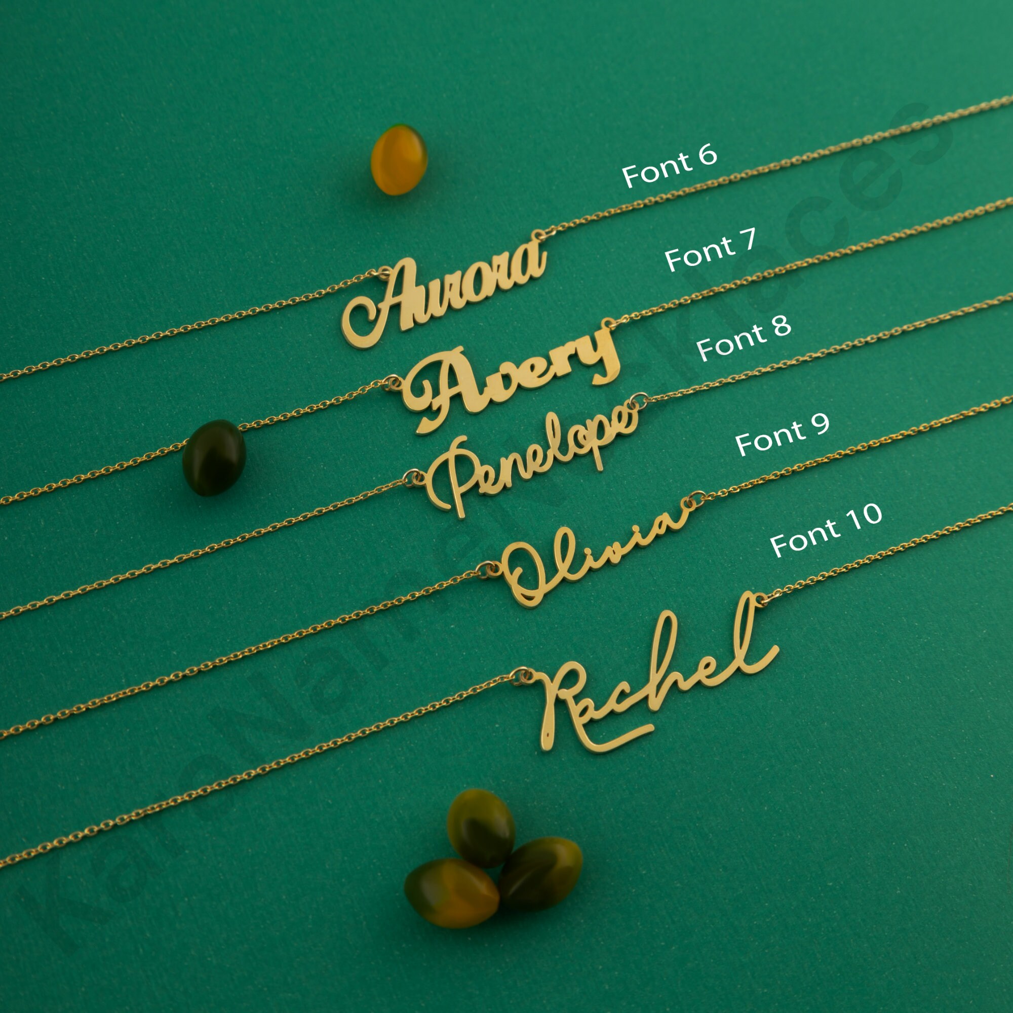 Personalized Name Necklace 14k Gold Custom Name Necklace Gold