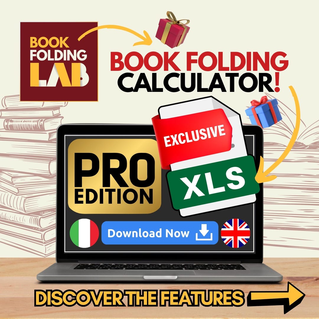 Book Folding Pro Excel Calculator, Start Page + Pattern Height ...