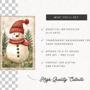 Christmas Stamps Clipart, Folk Clip Art, DIY Printable Stamps Holiday ...