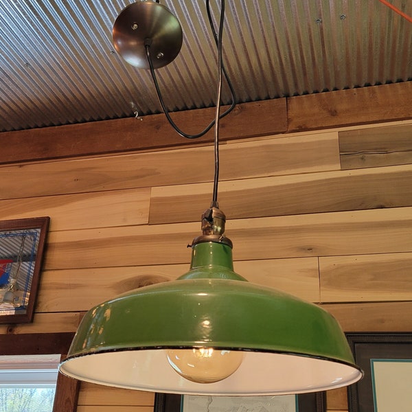 Green Pendant Light - Etsy