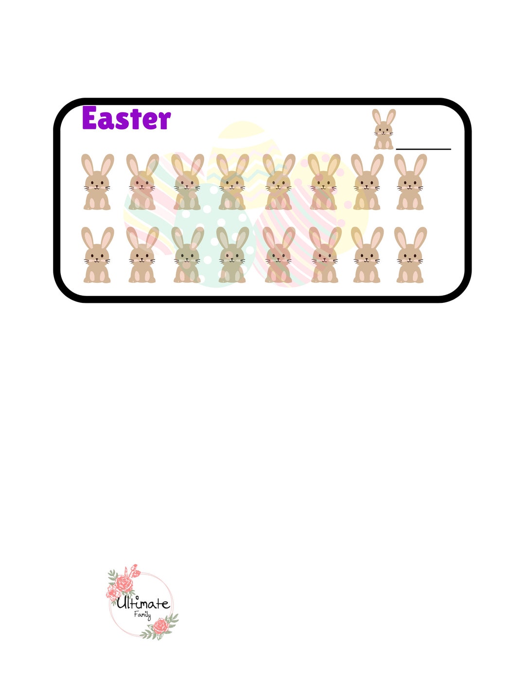 Easter Bunny Counting Challenge (digital Download) - Etsy