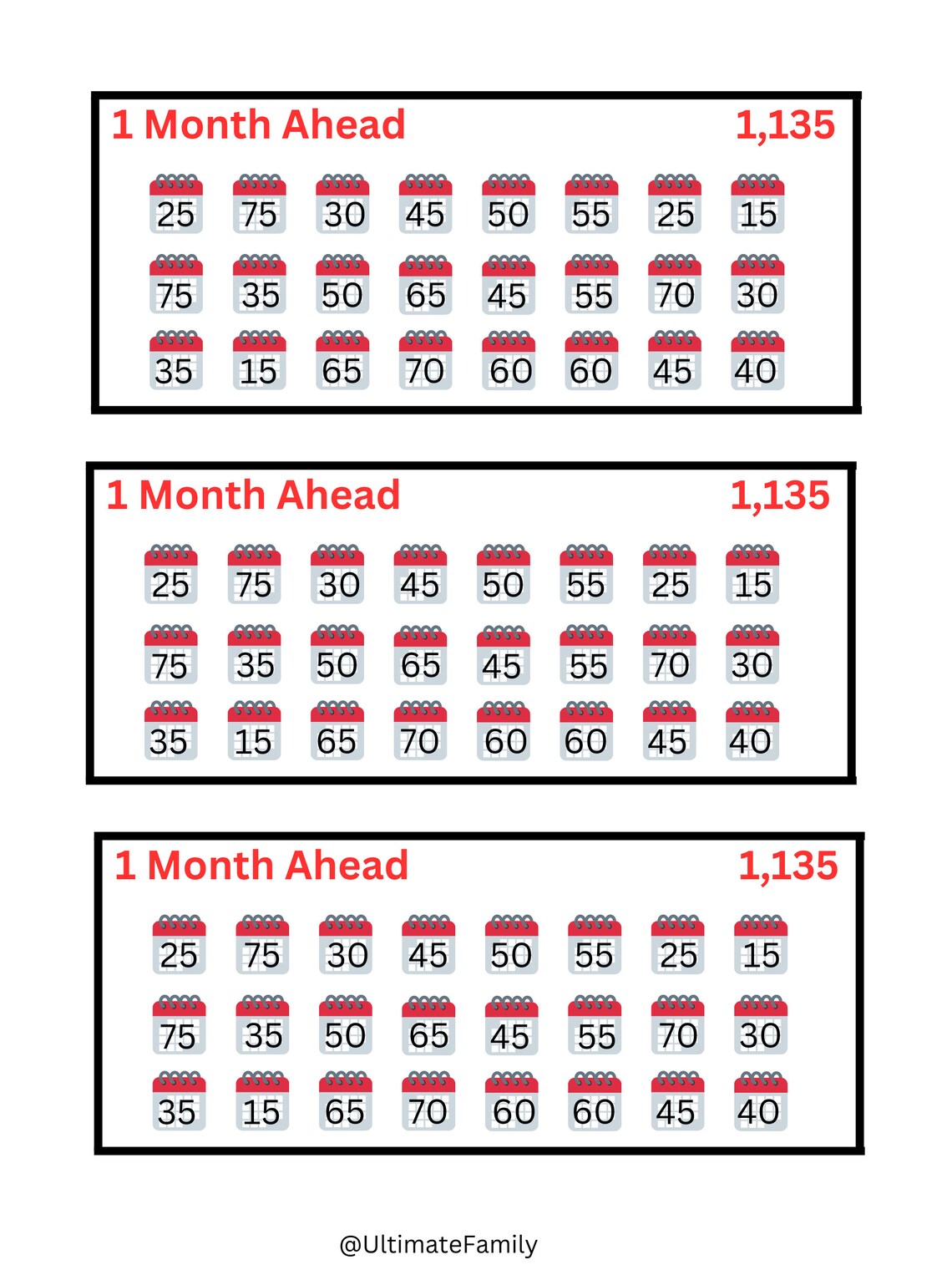 1 Month Ahead - Etsy