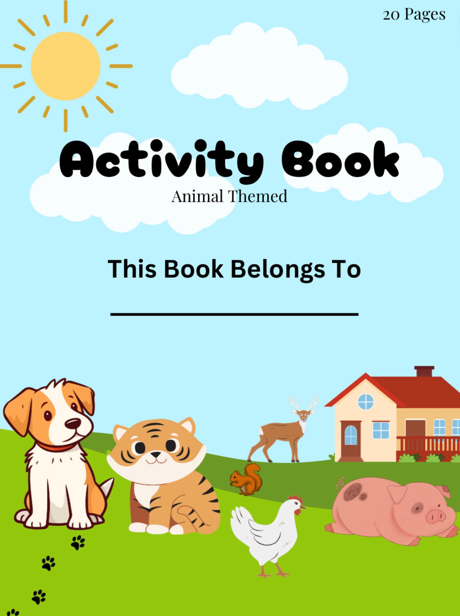 Animal Activity Book, Busy Book for Kids, Kids Worksheet Package WITH ...