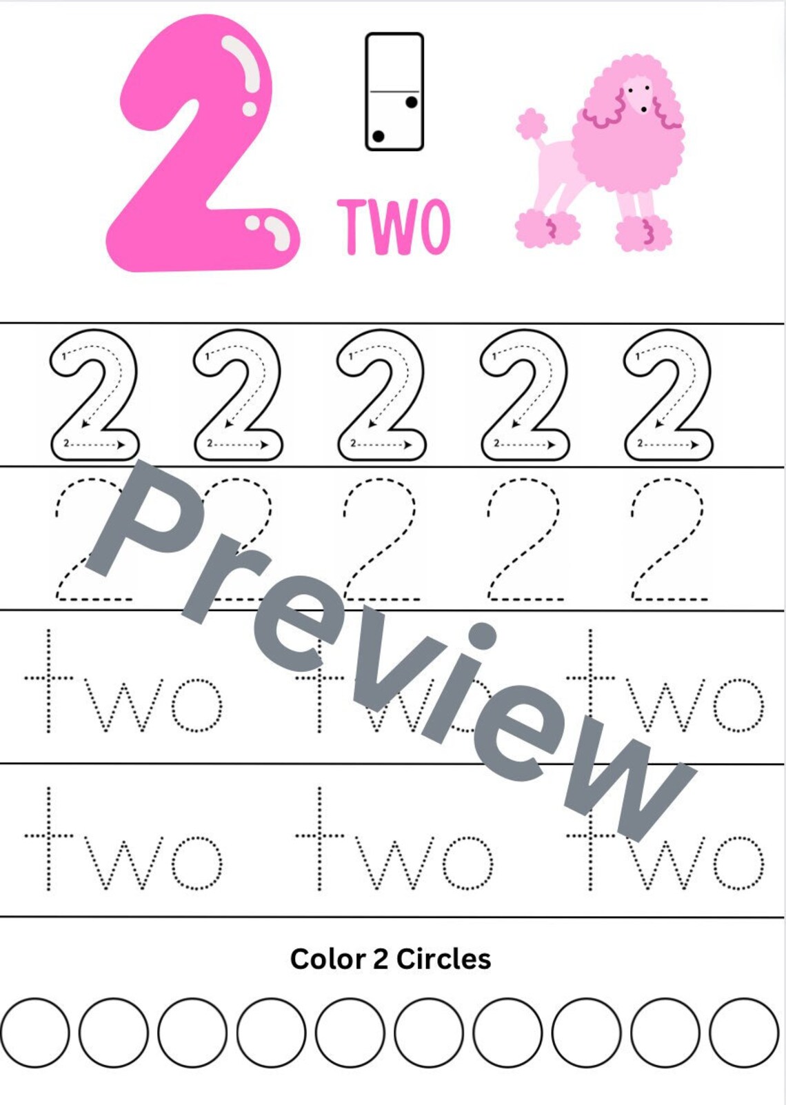Traceable Number Worksheets for Kids, Printable, Counting - Etsy