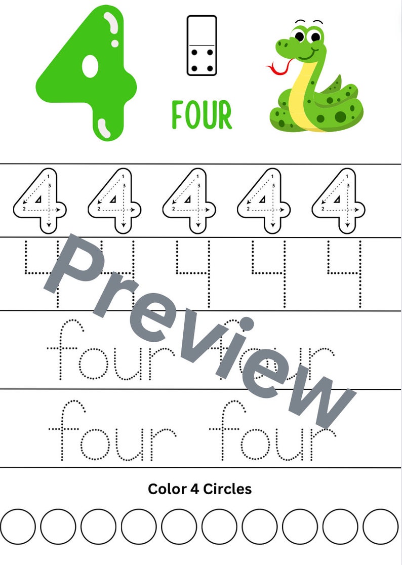 Traceable Number Worksheets for Kids, Printable, Counting - Etsy