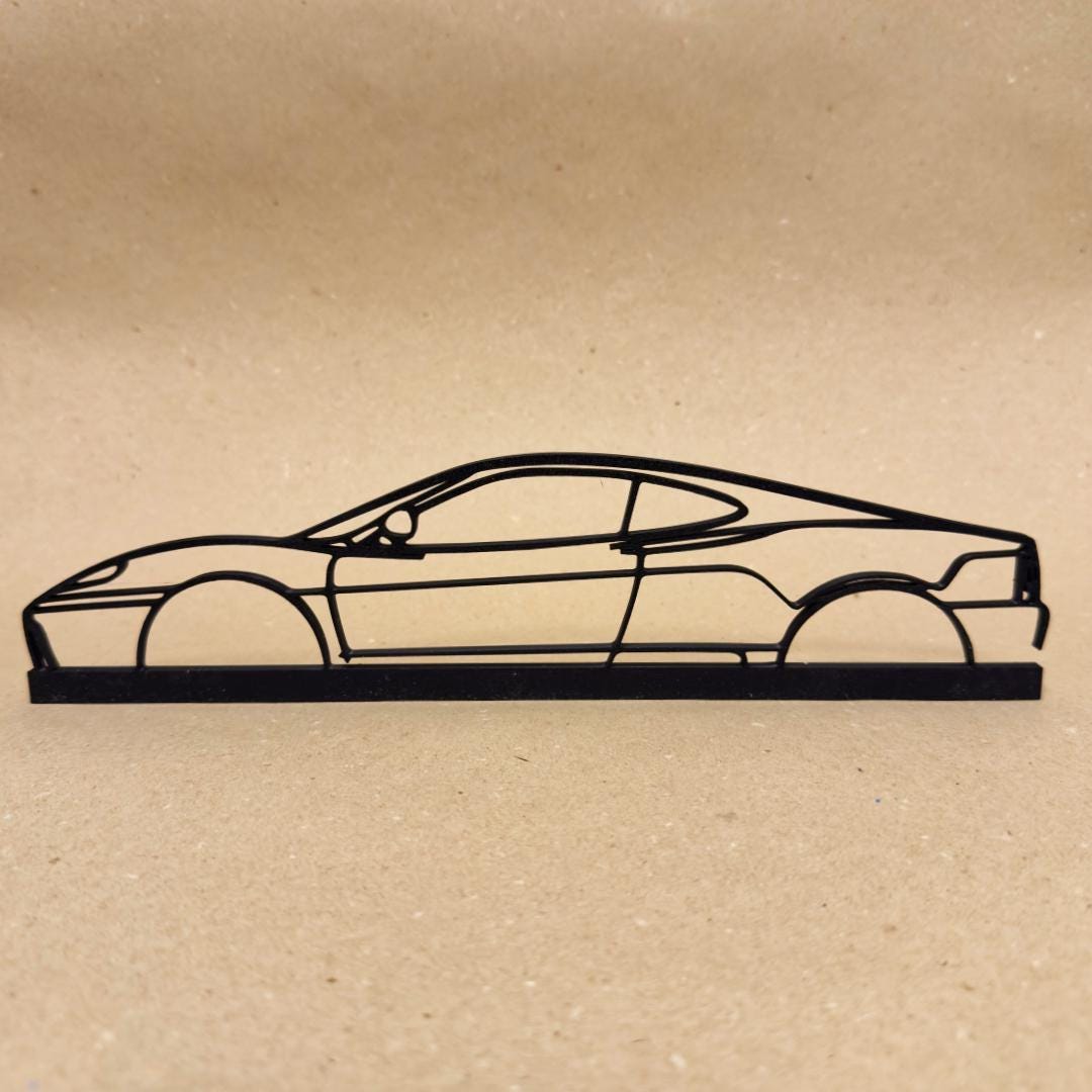 Silhouette Ferrari 360 Modena, Ferrari 360 Modena, Wall Decor, Car ...