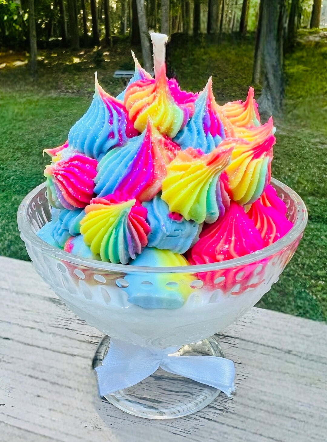 Rainbow Sherbet Ice Cream Icecream Sherbert Candle Rainbow Sherbet ...