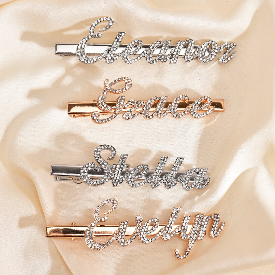Custom Name/word Alligator Hair Clips, Personalised Women's Hair ...