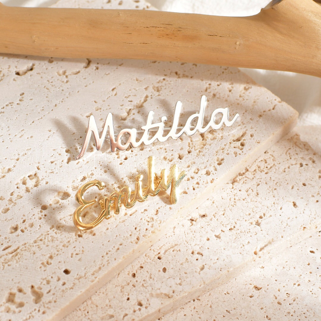 Personalized Name Brooch, Custom Letters/logo Pin, Monogram Brooch ...
