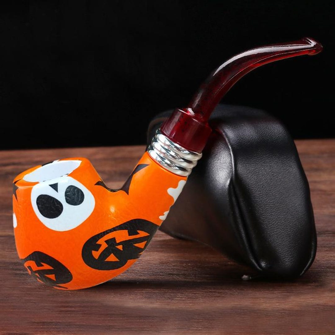 5 Inch Ghost Ceramic Tobacco Pipe,tobacco Pipe,9 Mm Filter Printed Pipe ...