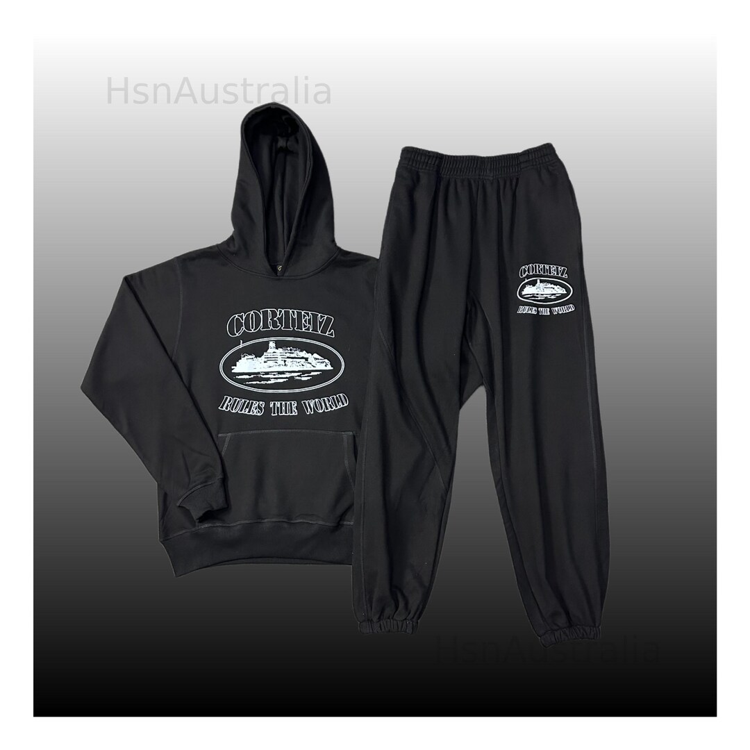Complete Black and White Tracksuit Comfort and Style Unisex Pullover ...